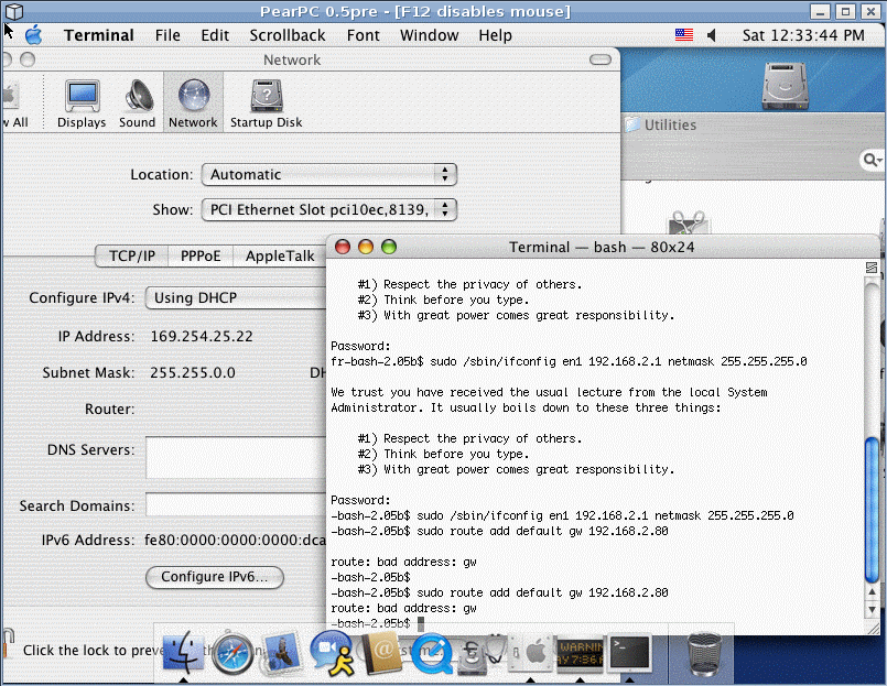 Pear PC Networking on Linux - ppc0 device not found - E-Maculation
